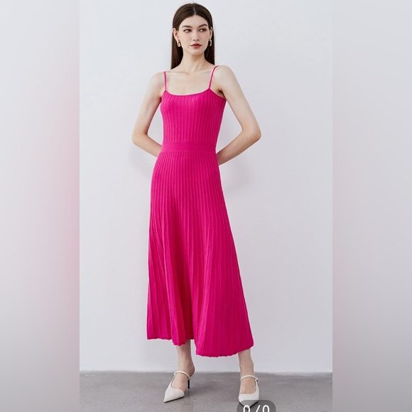 First Love | Dresses | Frist Love By Lovelyn Solid Pleated Knit Cami ...